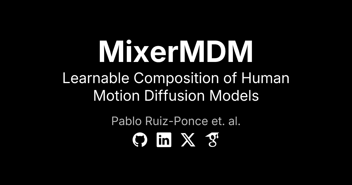 MixerMDM: Learnable Composition of Human Motion Diffusion Models